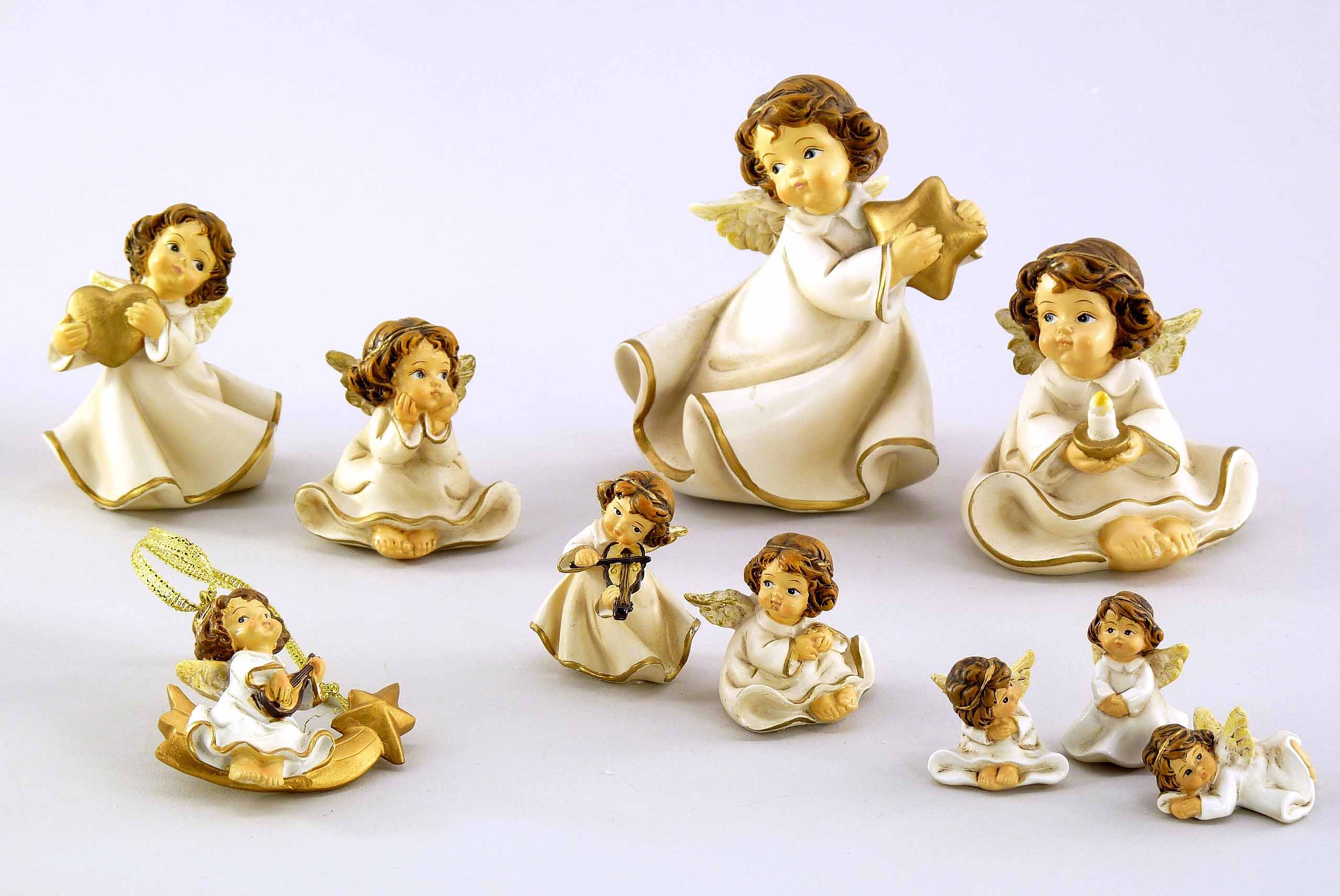 Poly-Engel ''Melli'' stz. weiss-gold sort. H4cm | Weihnachten 2026 ...